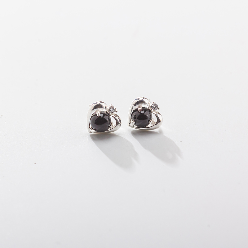 PTLT-訣愛 耳環 黑瑪瑙|破銅爛鐵飾品店｜台灣原創設計純銀飾品專賣店