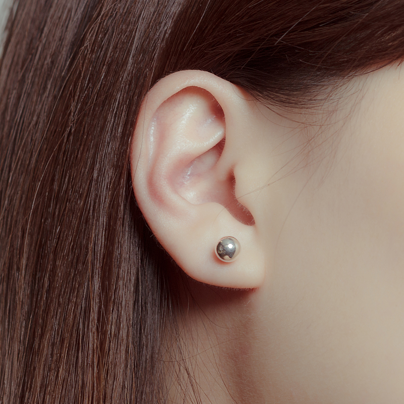 PTLT-圓珠珠 L 耳環 925純銀|破銅爛鐵飾品店｜台灣原創設計純銀飾品專賣店